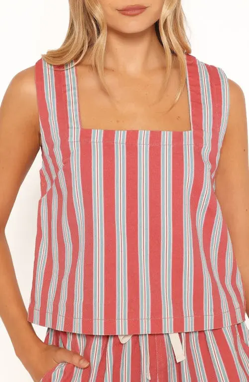 PETAL & PUP Marinda Stripe Cotton Drawstring Shorts