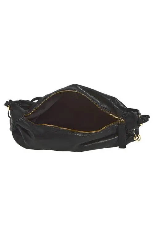 Mango Textured Shoulder Bag - Black