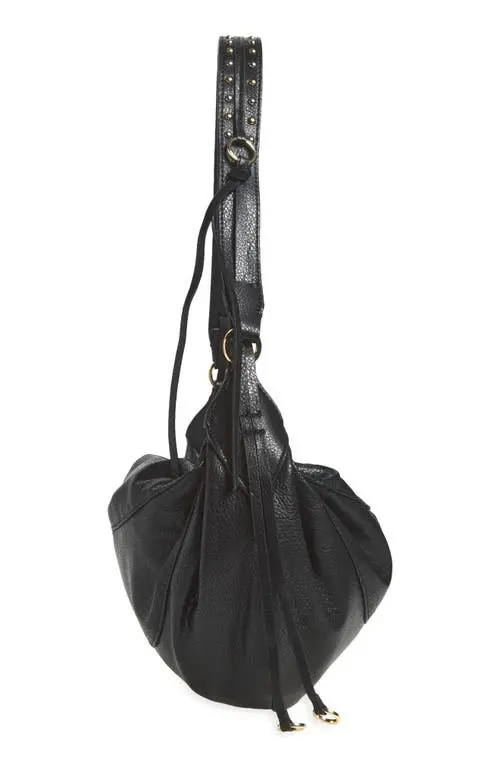 Mango Textured Shoulder Bag - Black