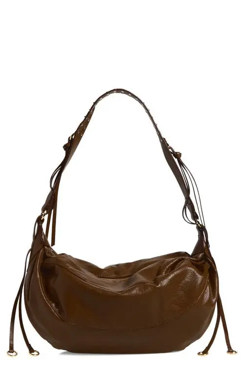 Mango Textured Shoulder Bag - Leather