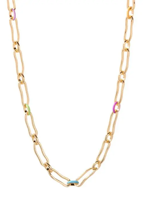 BROOK & YORK Del Mar Enamel Link Necklace - Gold