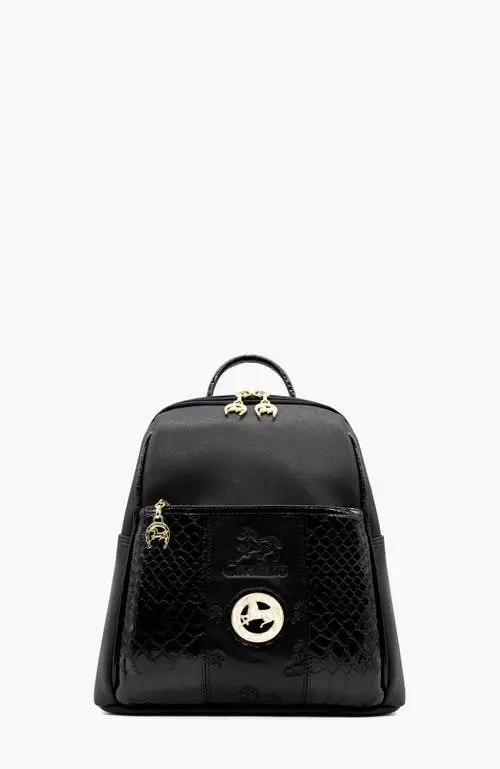 CAVALINHO Leather Backpack With Textured Accents