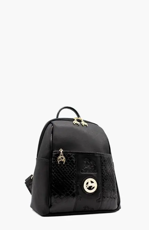 CAVALINHO Leather Backpack With Textured Accents