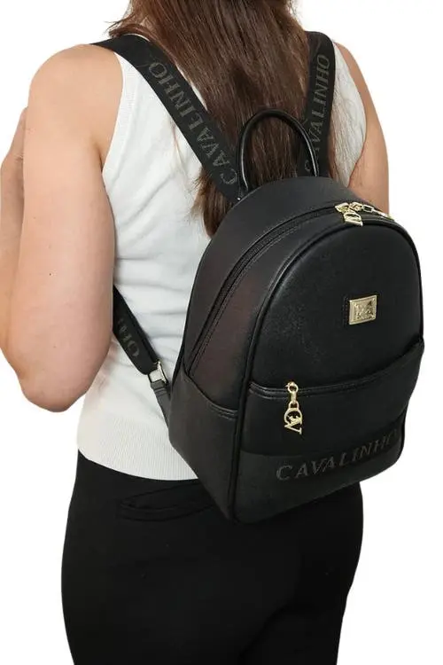 CAVALINHO Leather And Canvas Backpack