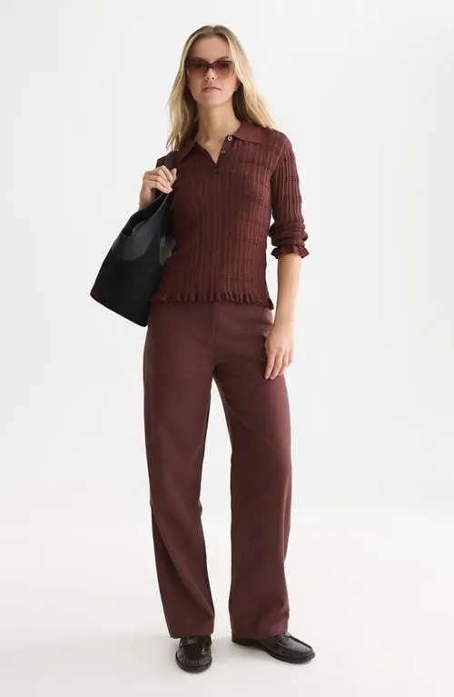 Scotch & Soda Ripple Stitch Polo Sweater