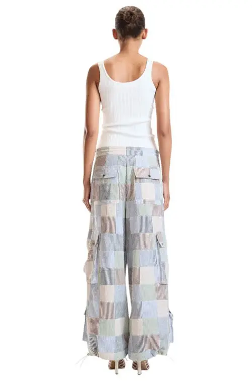Cynthia Rowley Seersucker Cargo Pants - Multi