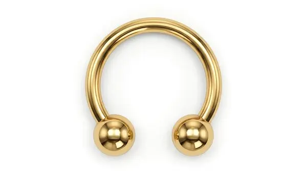 Zahav Jewelry 10k Solid Horseshoe Barbell
