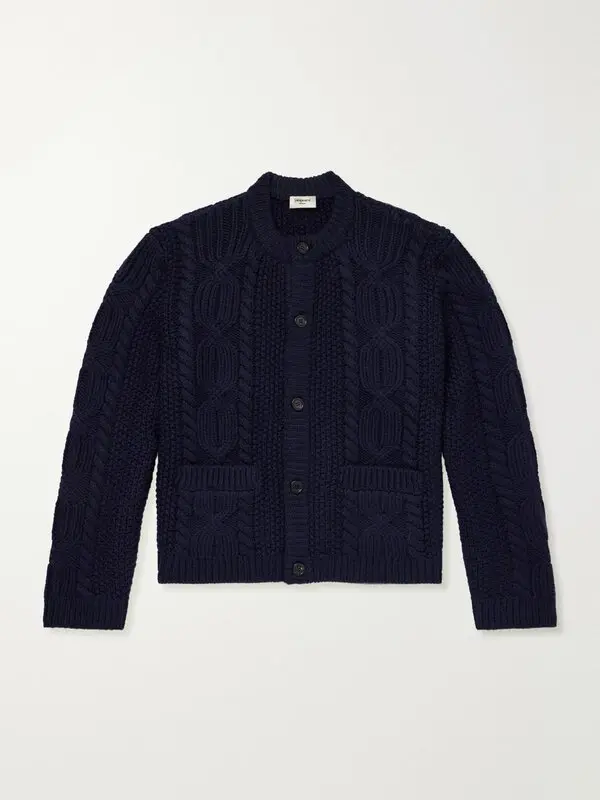 Saint Laurent Cable-knit Wool Cardigan