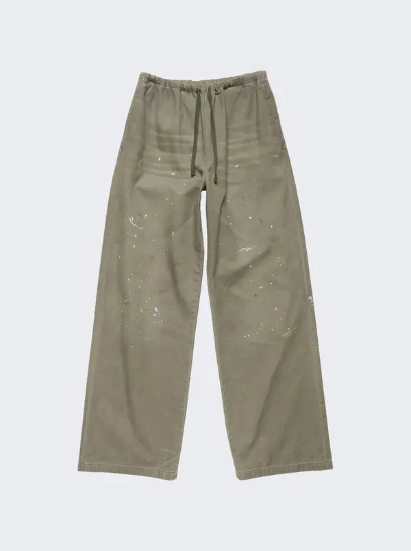 Acne Studios Washed Cotton Trousers Abb Dusty - Green