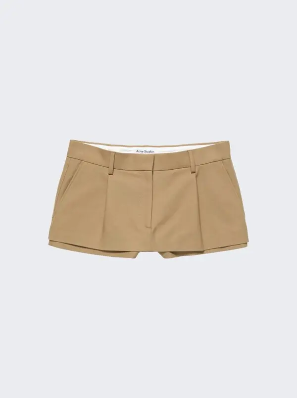 Acne Studios Layered Satin Miniskirt Brown
