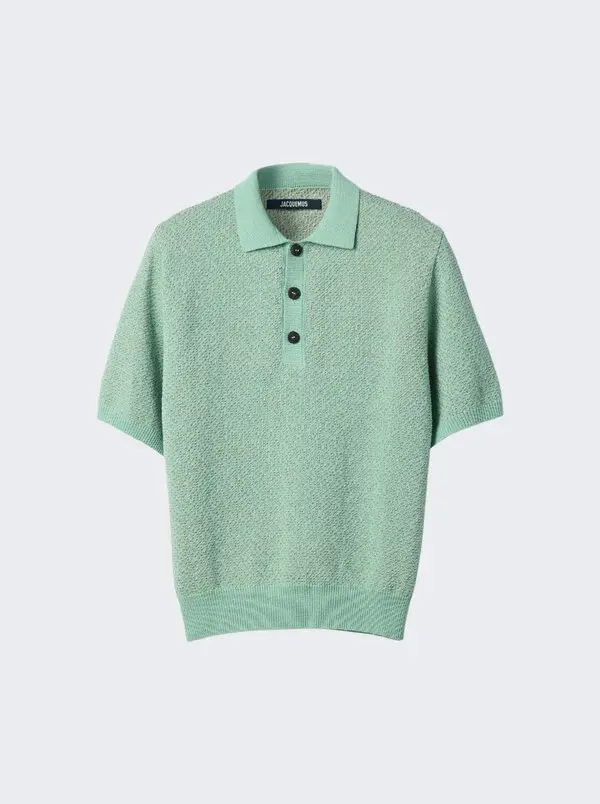 Jacquemus Miami Knit Polo Shirt Mint