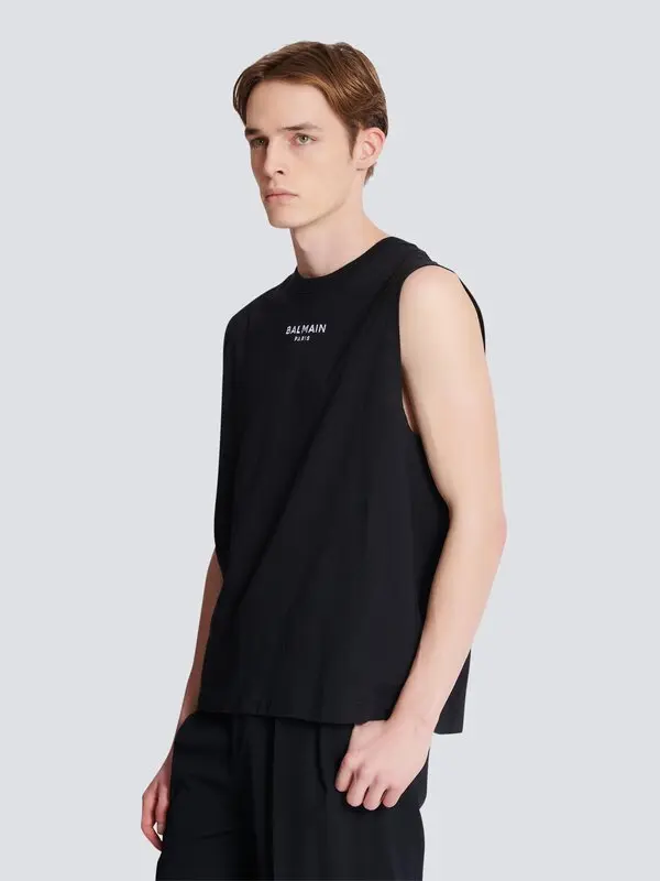Balmain Embroidered Tank Top - Black