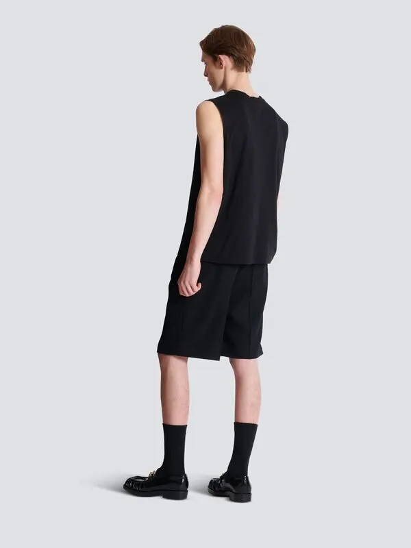 Balmain Embroidered Tank Top - Black