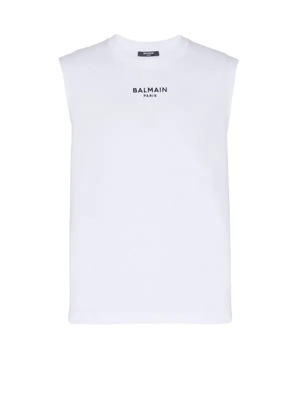 Balmain Embroidered Paris Tank Top