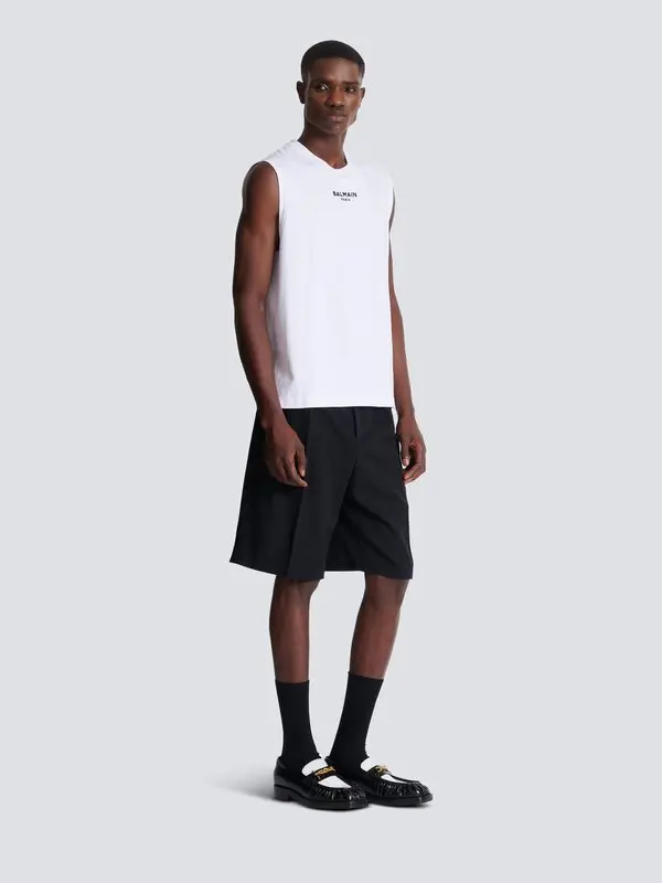 Balmain Embroidered Tank Top - White