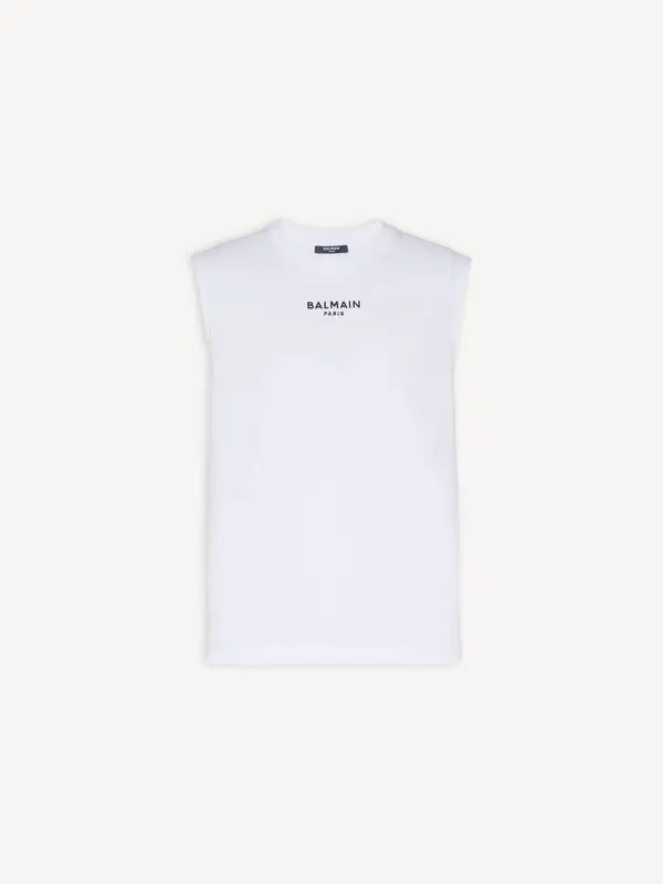 Balmain Embroidered Tank Top - White