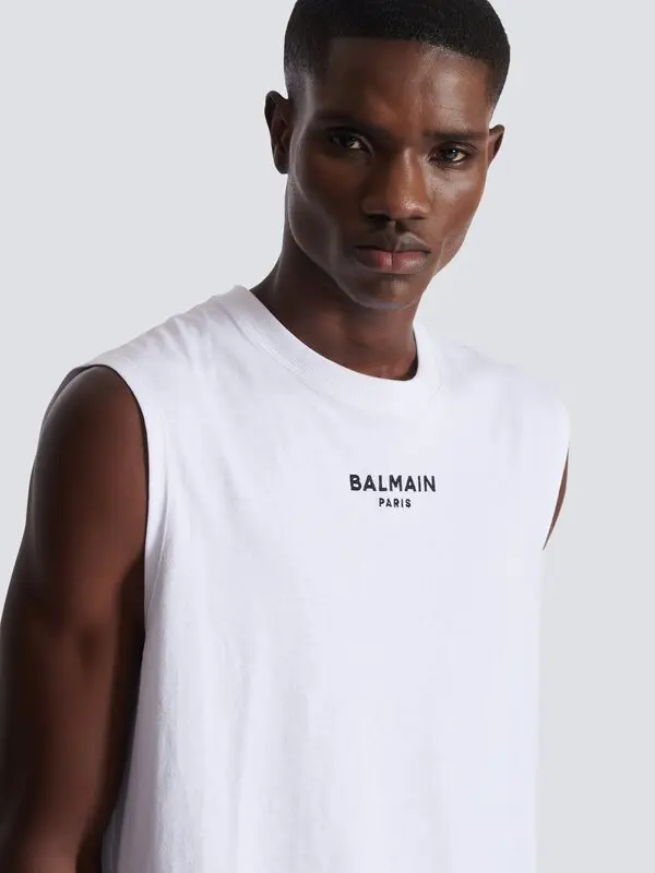 Balmain Embroidered Tank Top - White