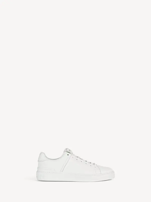 Balmain B-court Smooth Leather Lace-up Sneakers