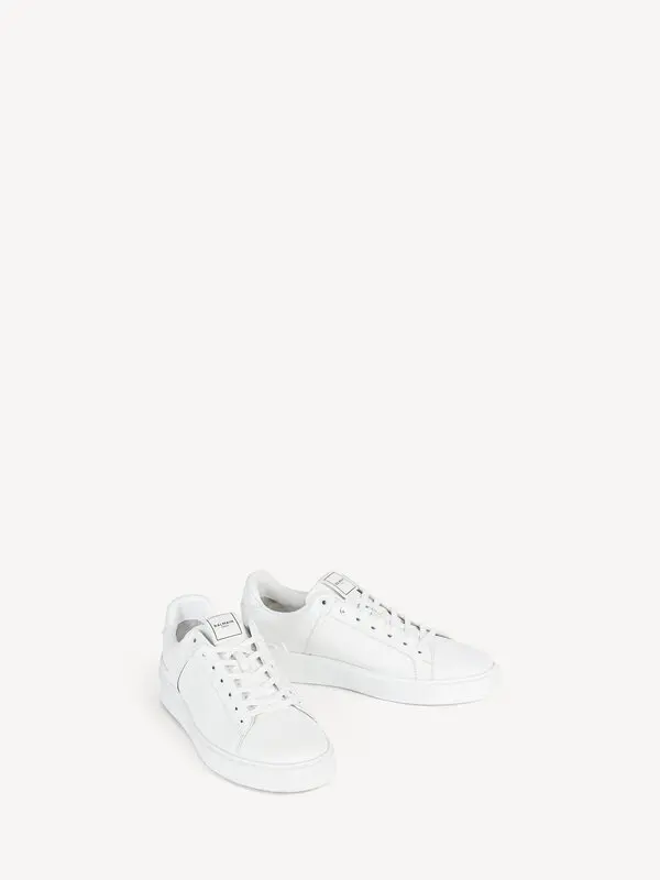 Balmain B-court Smooth Leather Lace-up Sneakers