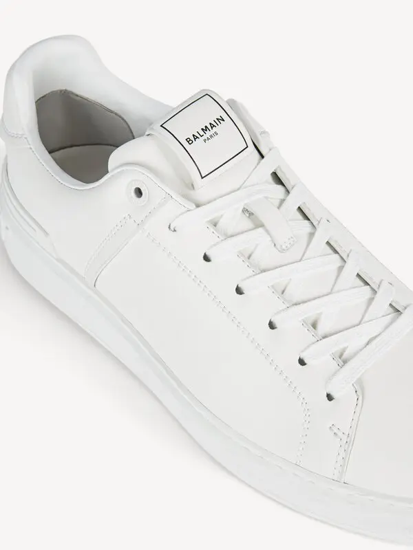 Balmain B-court Smooth Leather Lace-up Sneakers