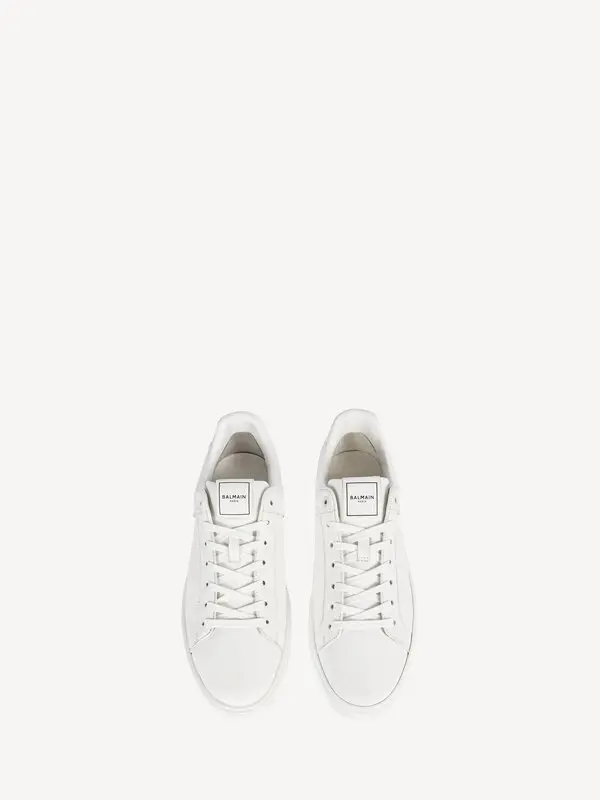 Balmain B-court Smooth Leather Lace-up Sneakers