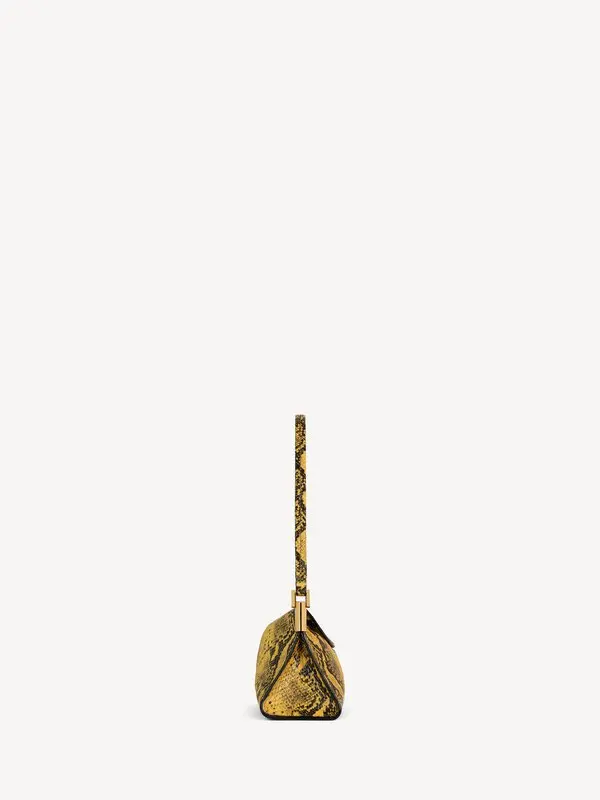Balmain 64-83 Small Bag In Python-effect Leather - Yellow