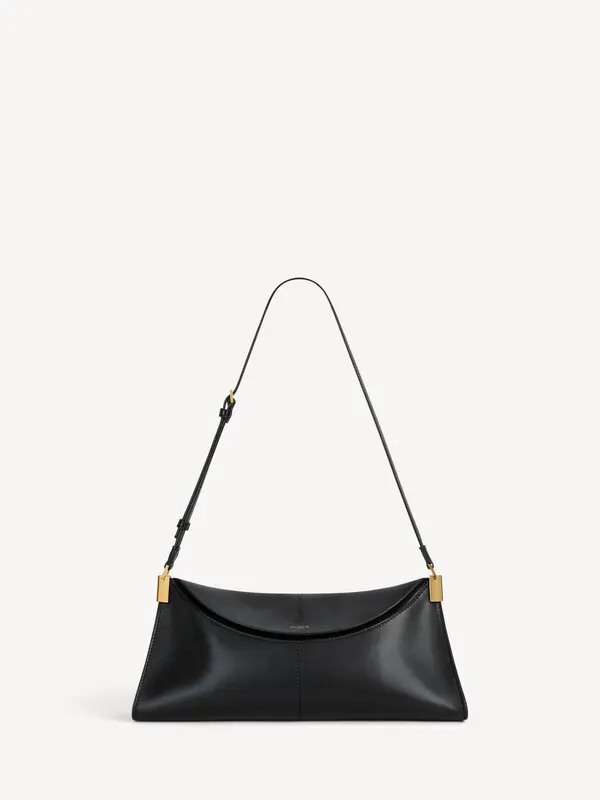 Balmain 64-83 Medium Bag In Smooth Leather - Black