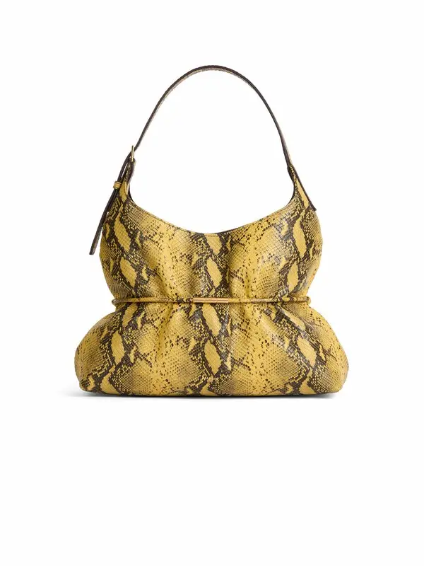 Balmain Sphynx Medium Bag In Python-effect Leather