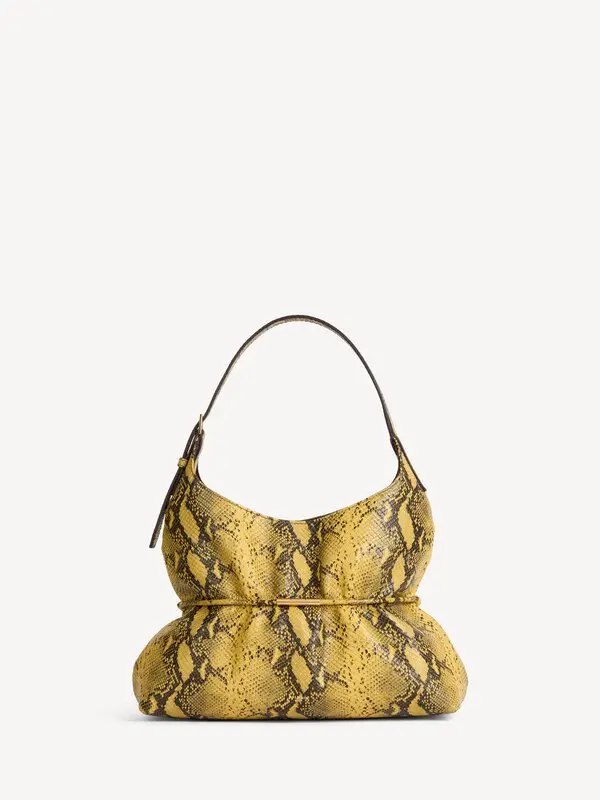 Balmain Sphynx Medium Python-effect Leather Bag