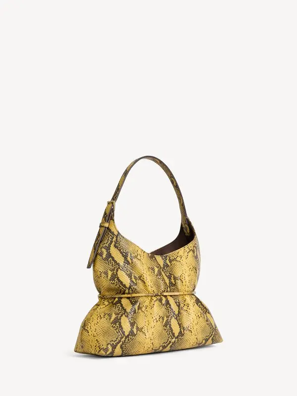 Balmain Sphynx Medium Python-effect Leather Bag