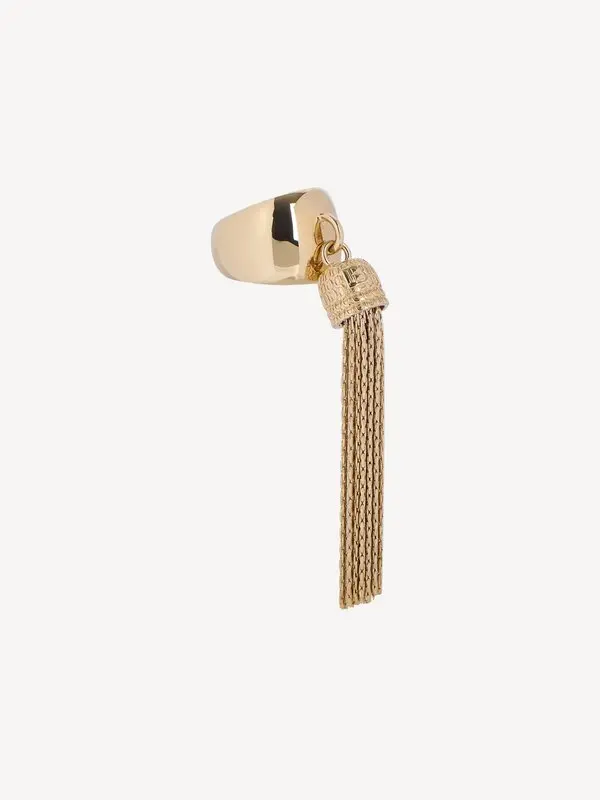 Balmain Tone Brass Tassel Ring - Gold