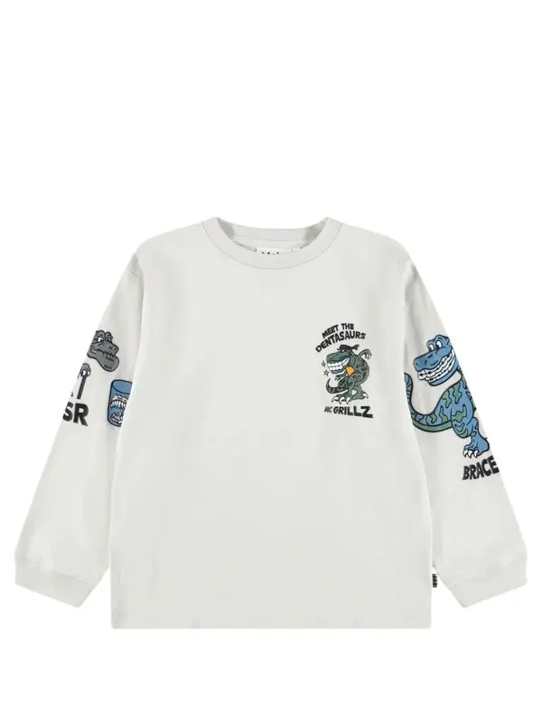 MOLO Long Sleeve "rube" T-shirt With Dinosaur Graphic