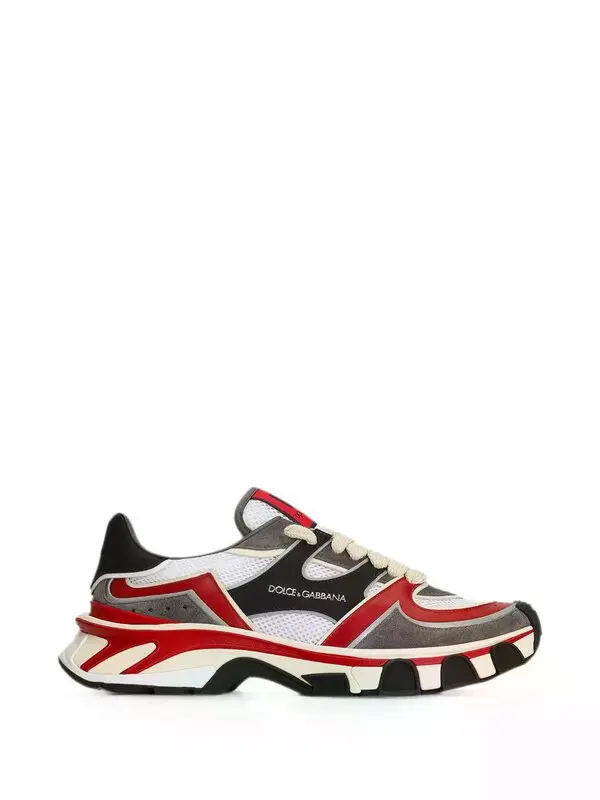 Dolce & Gabbana Panelled Mesh-detail Low-top Sneakers - Grey