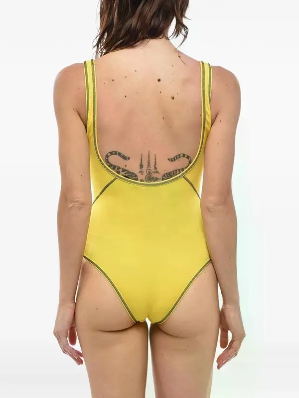 Dsquared2 Logo-print Contrast-stitch Swimsuit