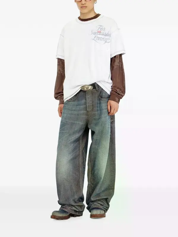 DIESEL® T-shirt With Chest Pocket And Graphic Print