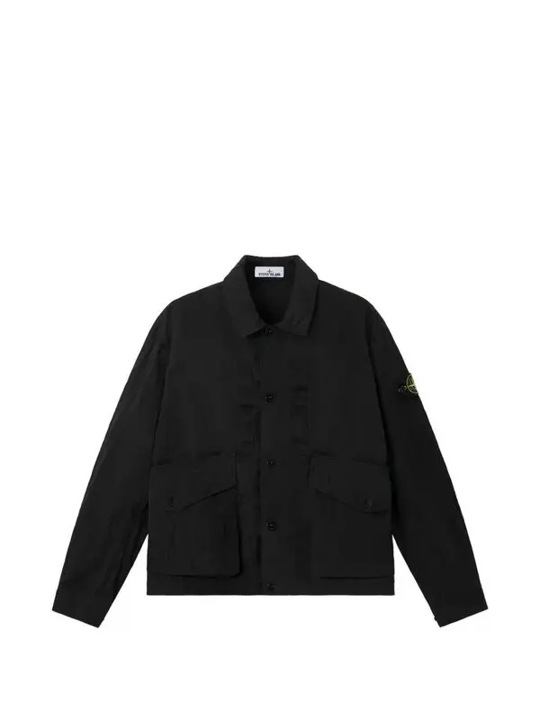 Stone Island Logo-patch Shirt Jacket - Black