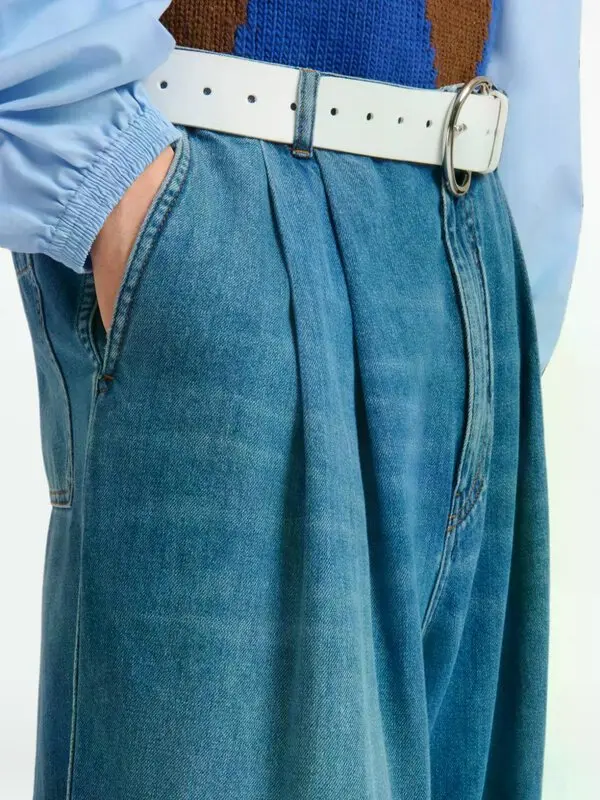 Marni Denim Trousers With Double Pleats