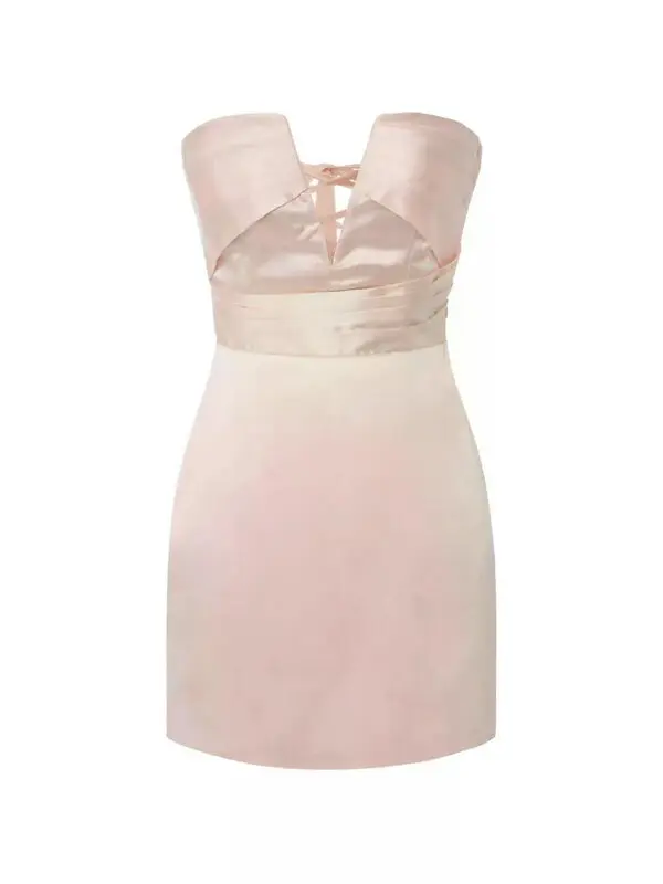 Elisabetta Franchi Off-the-shoulder Mini Dress In Gazar - Pink