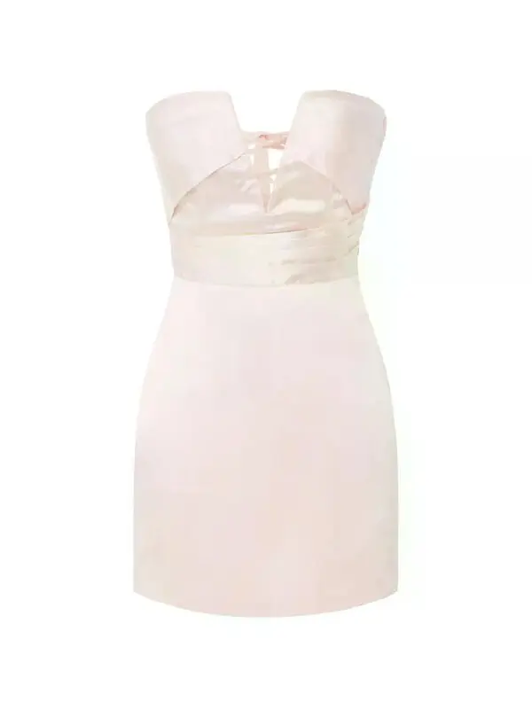 Elisabetta Franchi Off-the-shoulder Mini Dress In Gazar - Pink