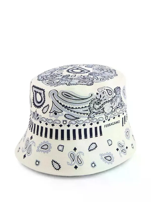FERRAGAMO Geometric-print Bucket Hat