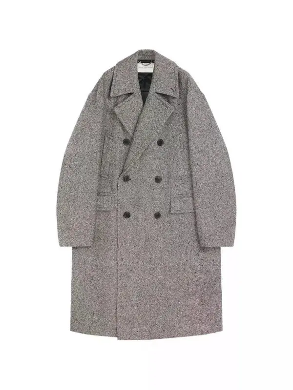 Dries Van Noten Oversized Wool Tweed Coat