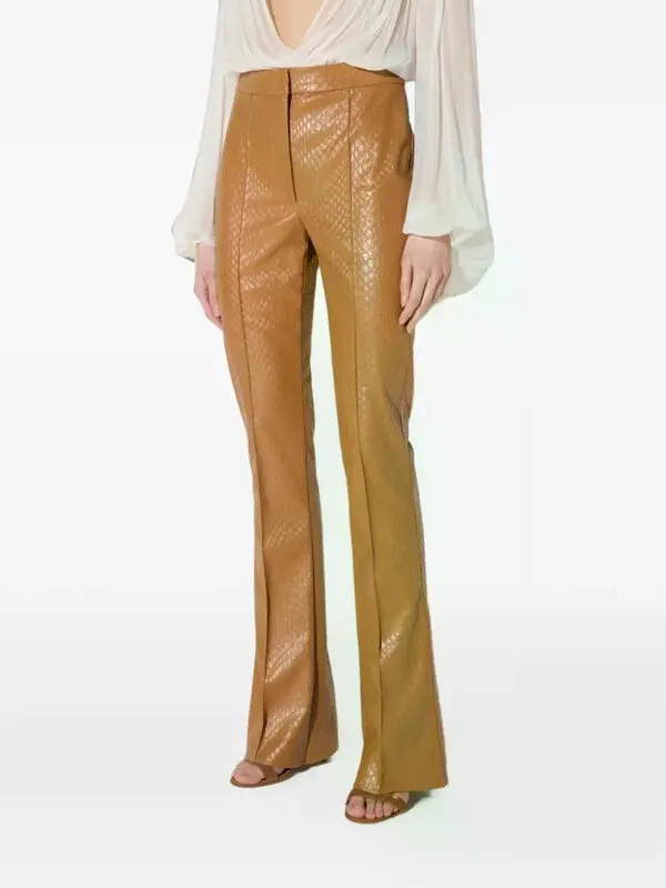 Elisabetta Franchi Fish-scale Pattern Boot-cut Trousers
