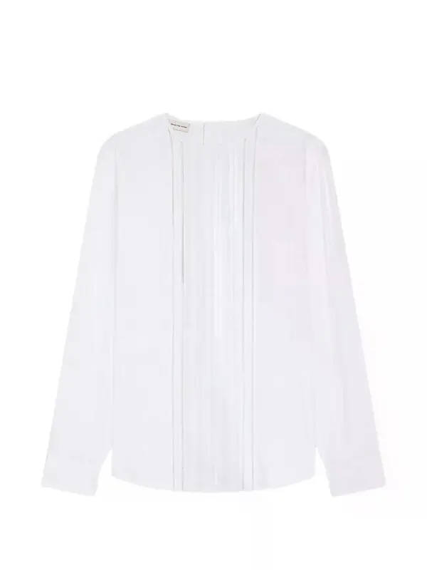 Dries Van Noten Collarless Cotton Shirt