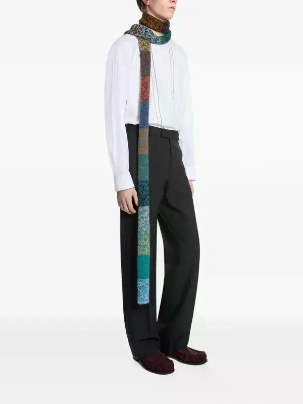 Dries Van Noten Collarless Cotton Shirt