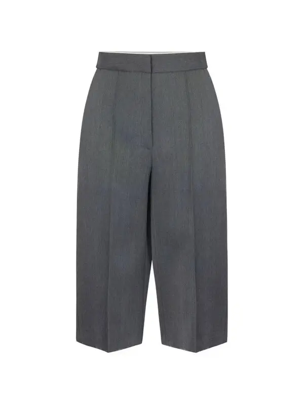 Elisabetta Franchi Cool Wool Bermuda Shorts - Grey
