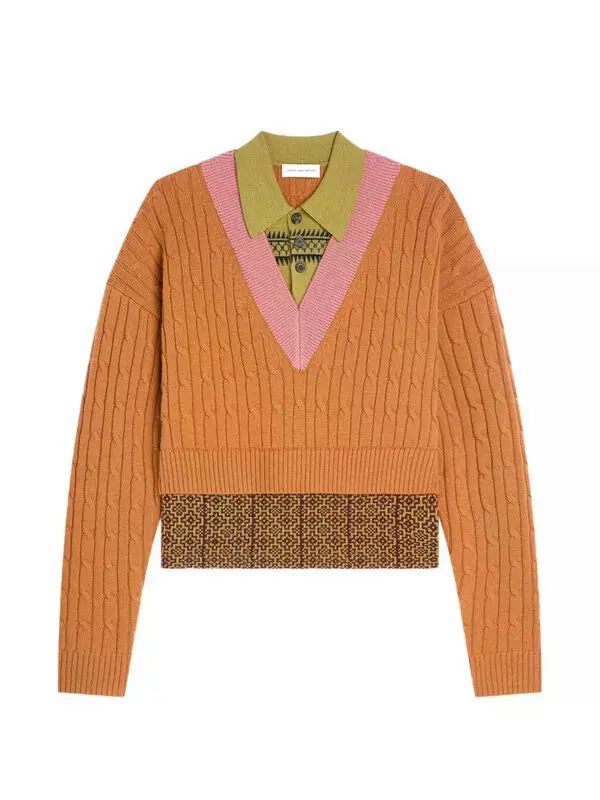 Dries Van Noten Layered Wool Sweater
