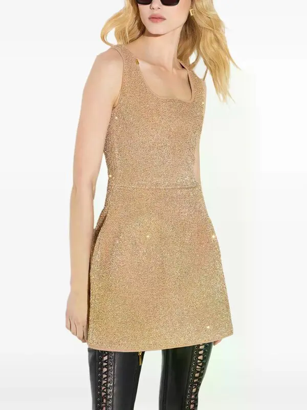 Elisabetta Franchi Sequined Knit Mini Dress