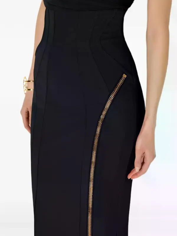 Elisabetta Franchi Skirt In Technical Fabric With Zip