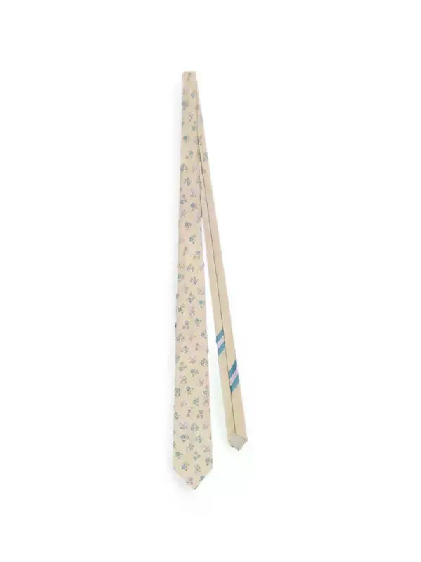 Dries Van Noten Printed Silk Tie