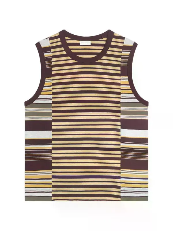 Dries Van Noten Striped Cotton Tank Top